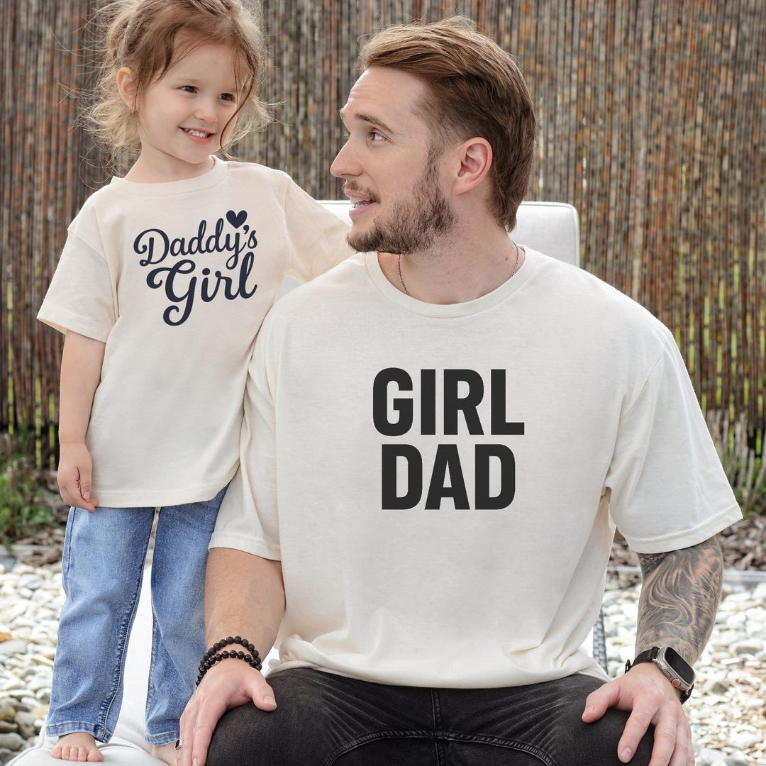 Daddy Daddy's Girl Father Daughter Matching T-shirt Parent Child ...