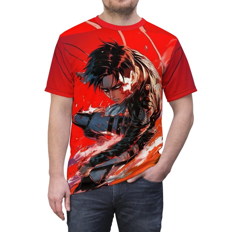 Red Armin Arlert AOT Anime-inspired Premium Tee - Stylish & Breathable ...