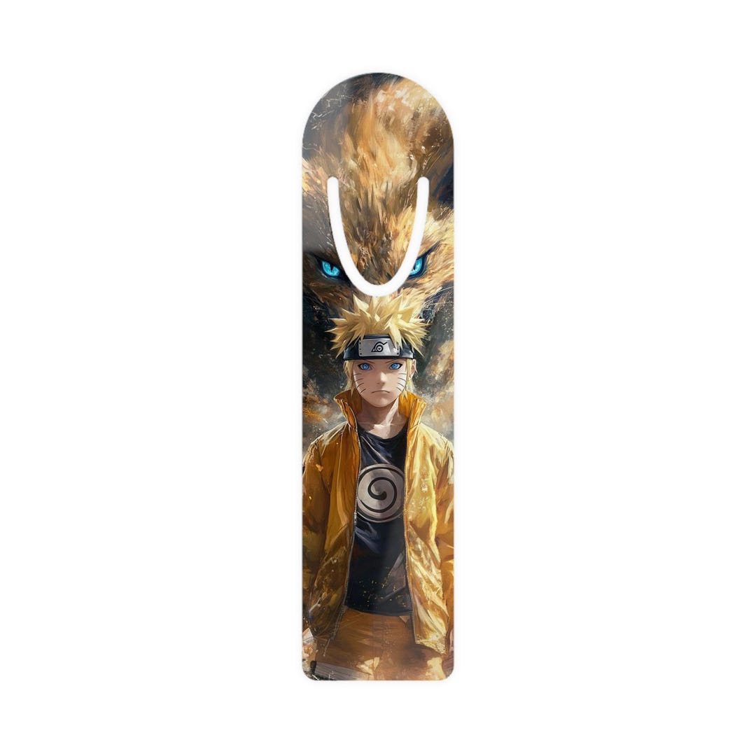 Anime Bookmark - Naruto and Kurama Design, Personalized Aluminum Page ...