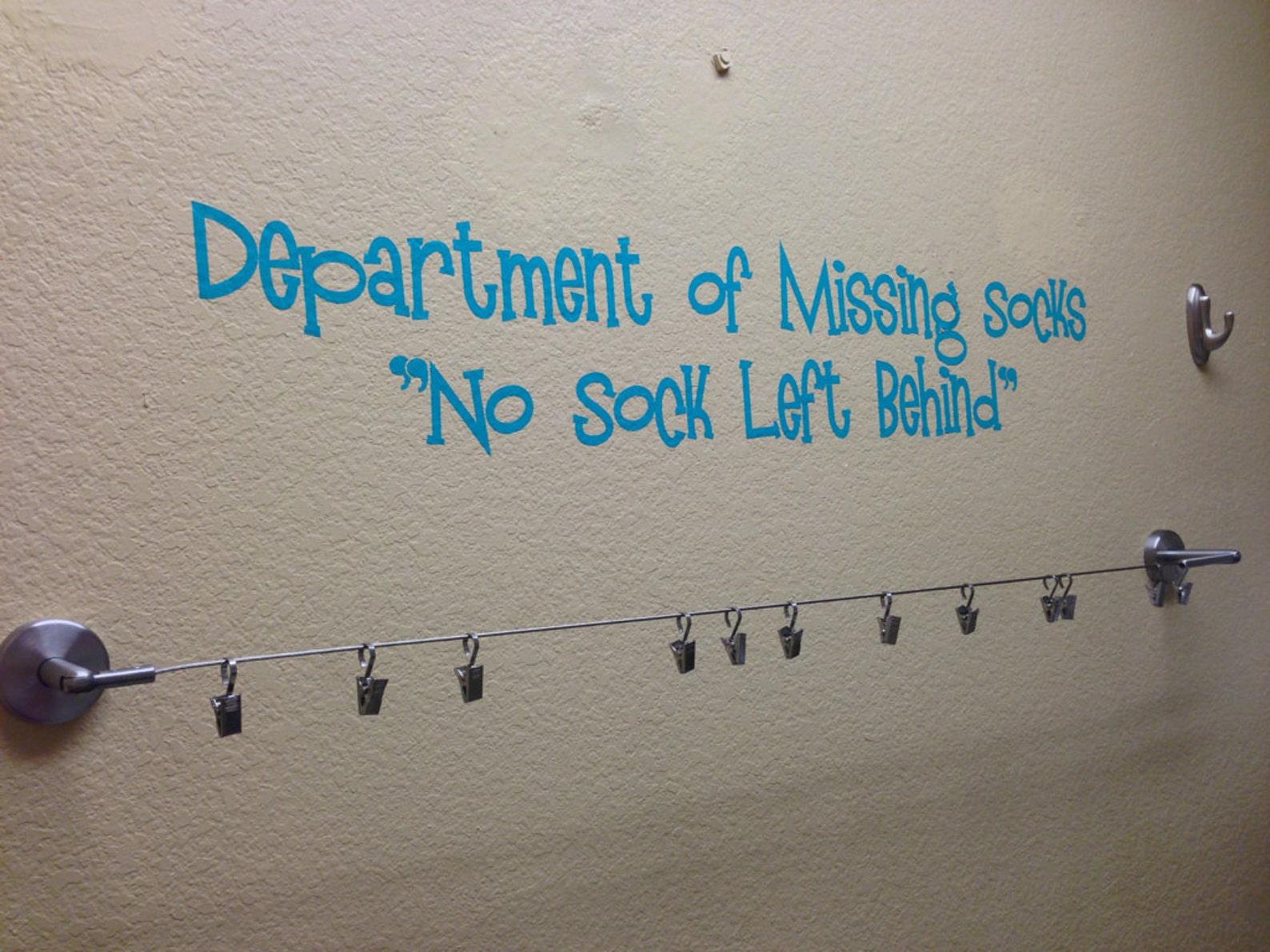Department of Missing Socks No Sock Left Behind Vinyl Wall Decal 23 X 4 ...