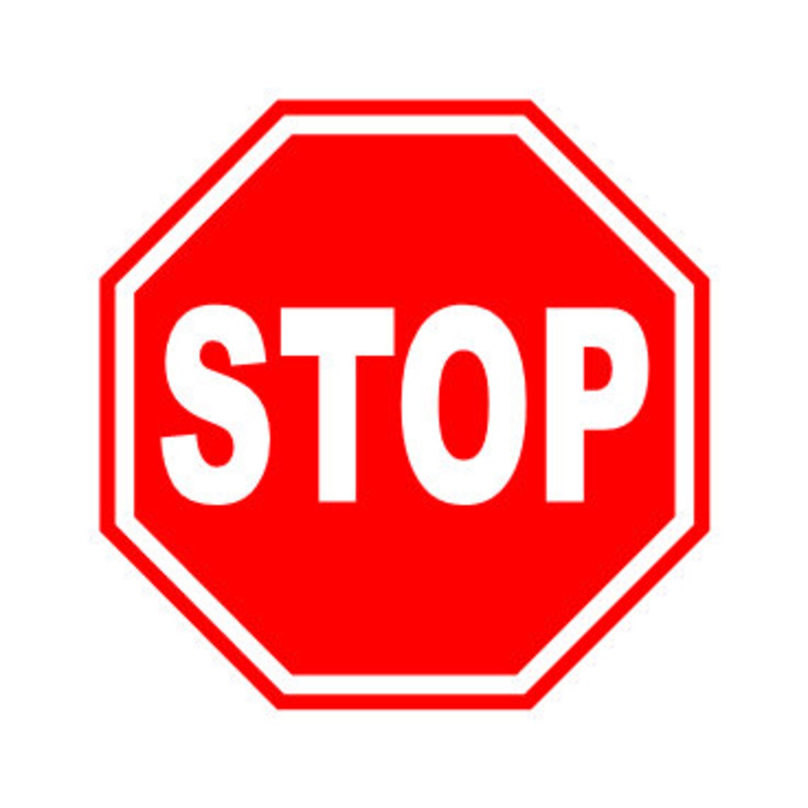 Stop Sign Wall Decal | Etsy