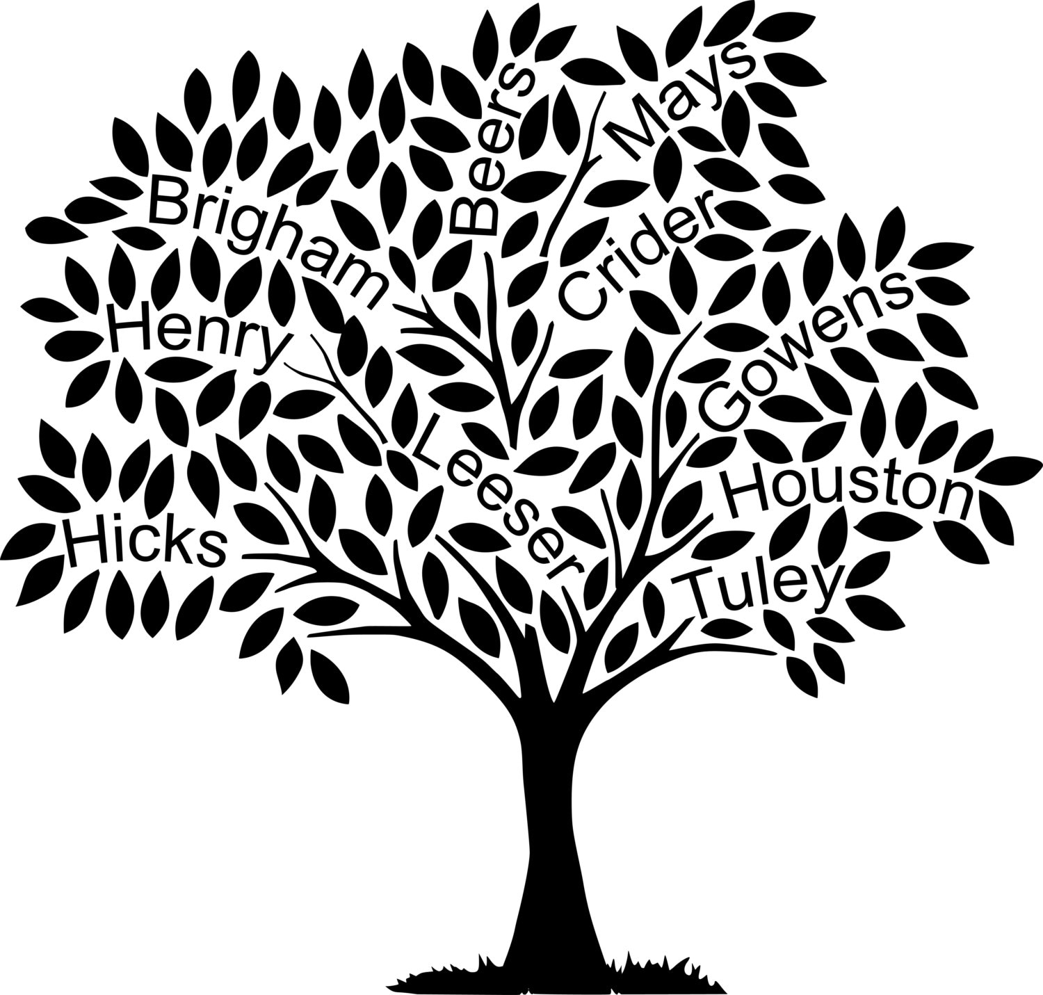 Family Tree Custom Wall Vinyl Decal | Etsy