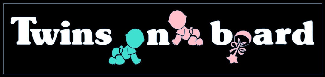 Twins on Board Vinyl Car Decal - Etsy