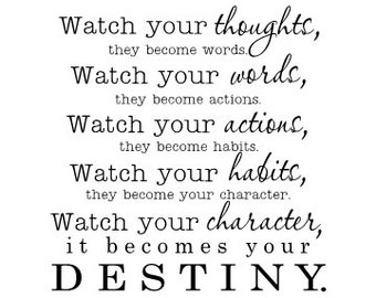 Watch Your Thoughts - Etsy