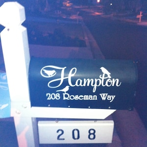 1 Side Custom Mailbox Vinyl Decal - Etsy