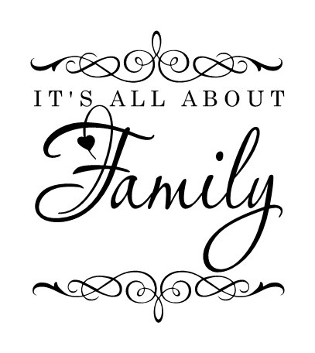 It's All About Family Vinyl Wall Decal - Etsy