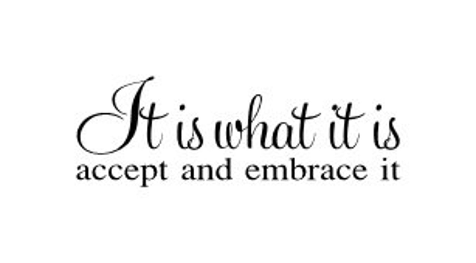 It is What It is Accept and Embrace It Vinyl Wall Decal 23 X - Etsy