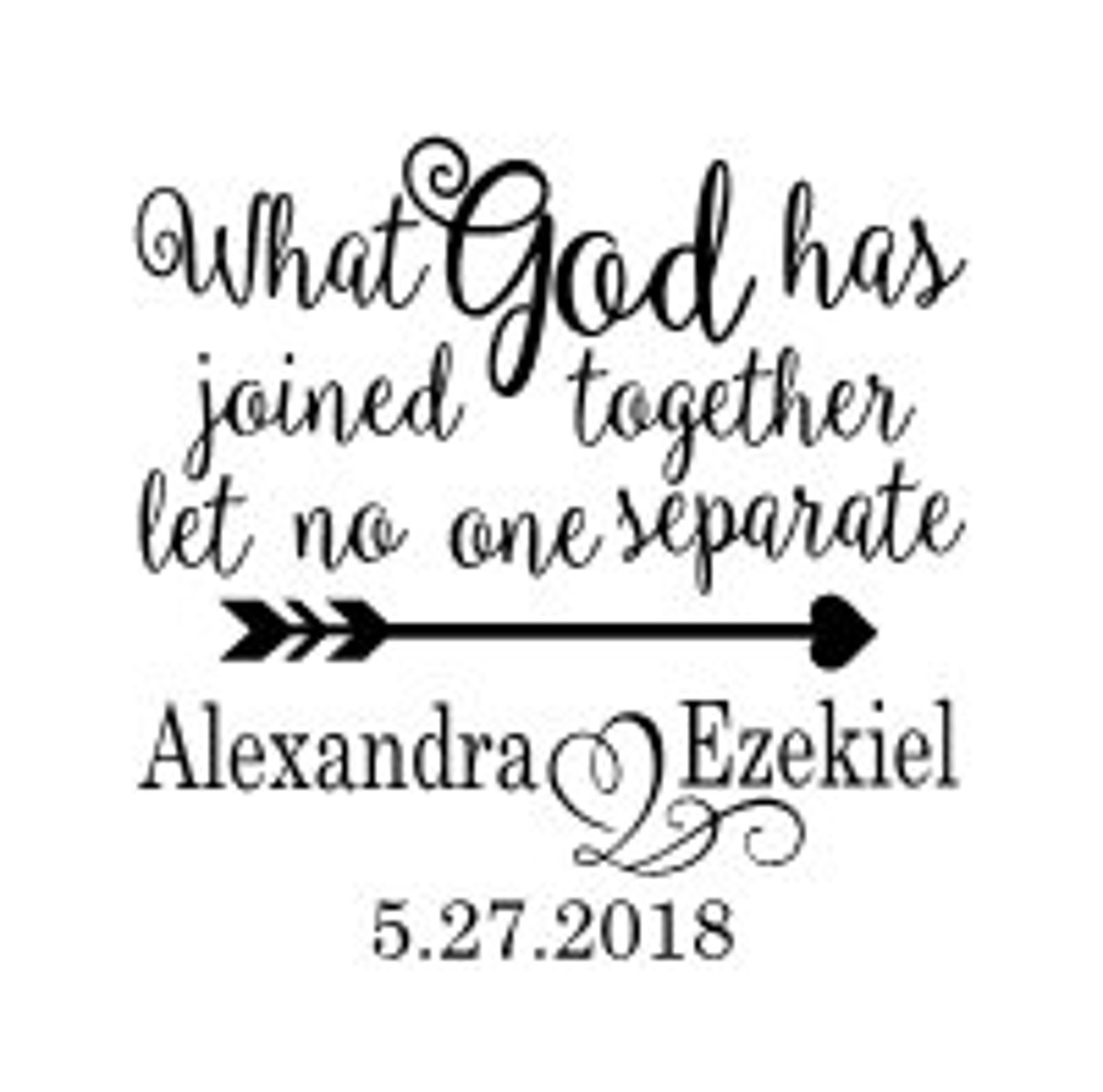 Custom Wedding Sign What God Has Joined Together Let No One Separate ...