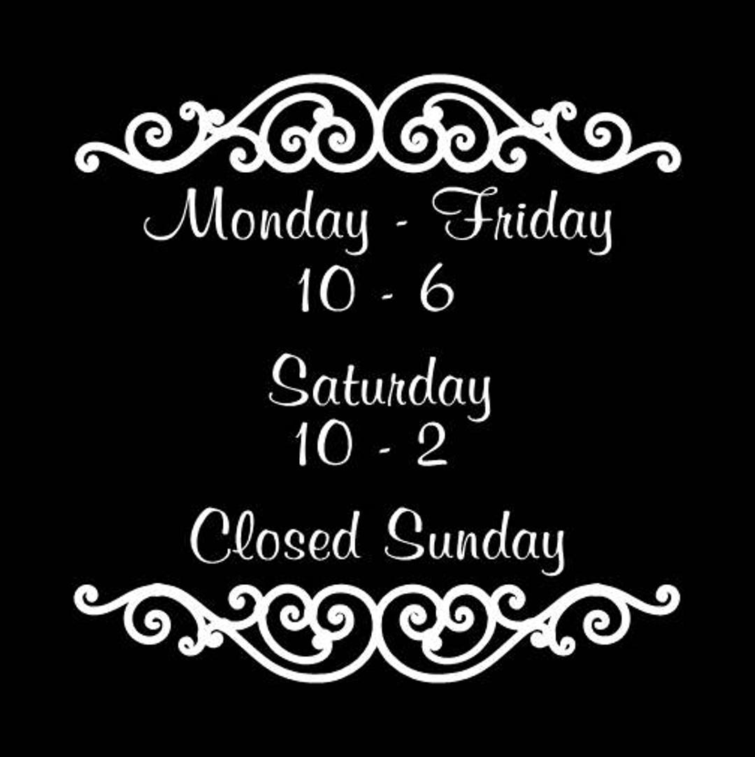 Custom Store Business Hours Store Hours Business Sign - Etsy