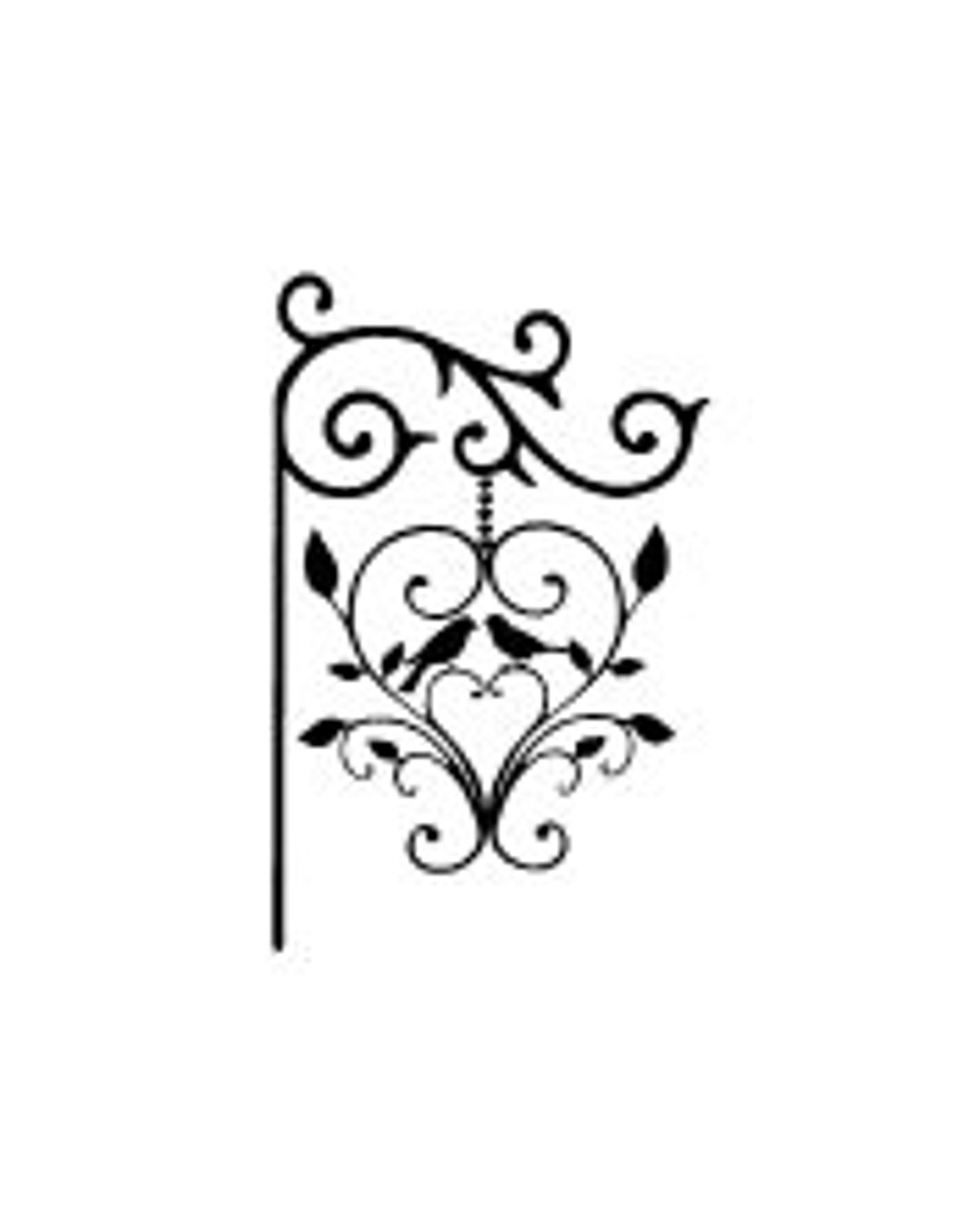 Love Bird Swing Vinyl Wall Decal Lovebirds Heart - Etsy