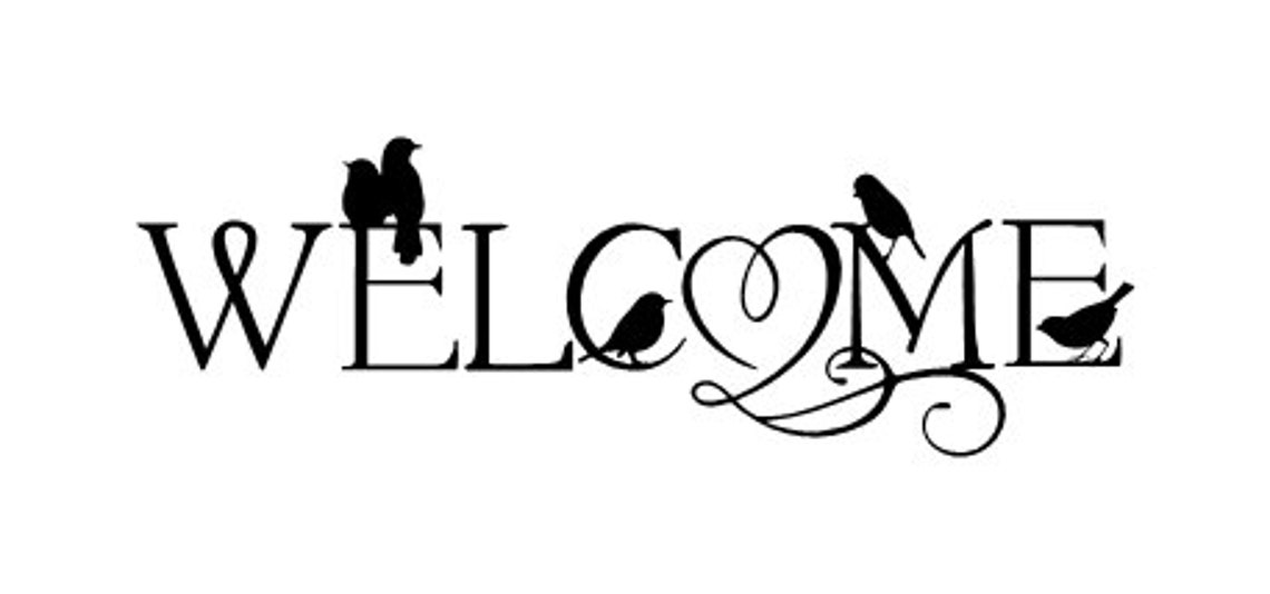 Welcome Vinyl Wall Decal 23 X 7.5 - Etsy