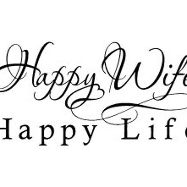 Happy Wife Happy Life Sign - Etsy