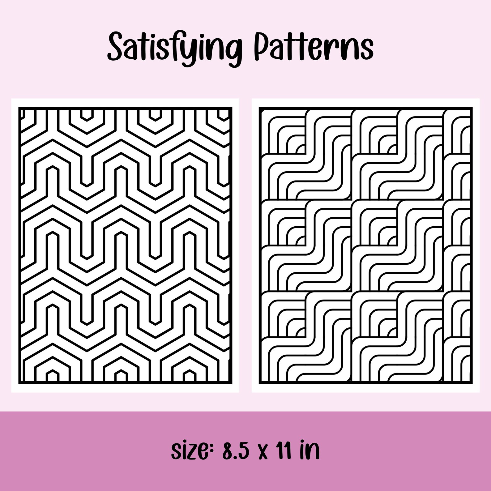 Printable Coloring Pages: 30 Relaxing Patterns (PDF Download) - Etsy