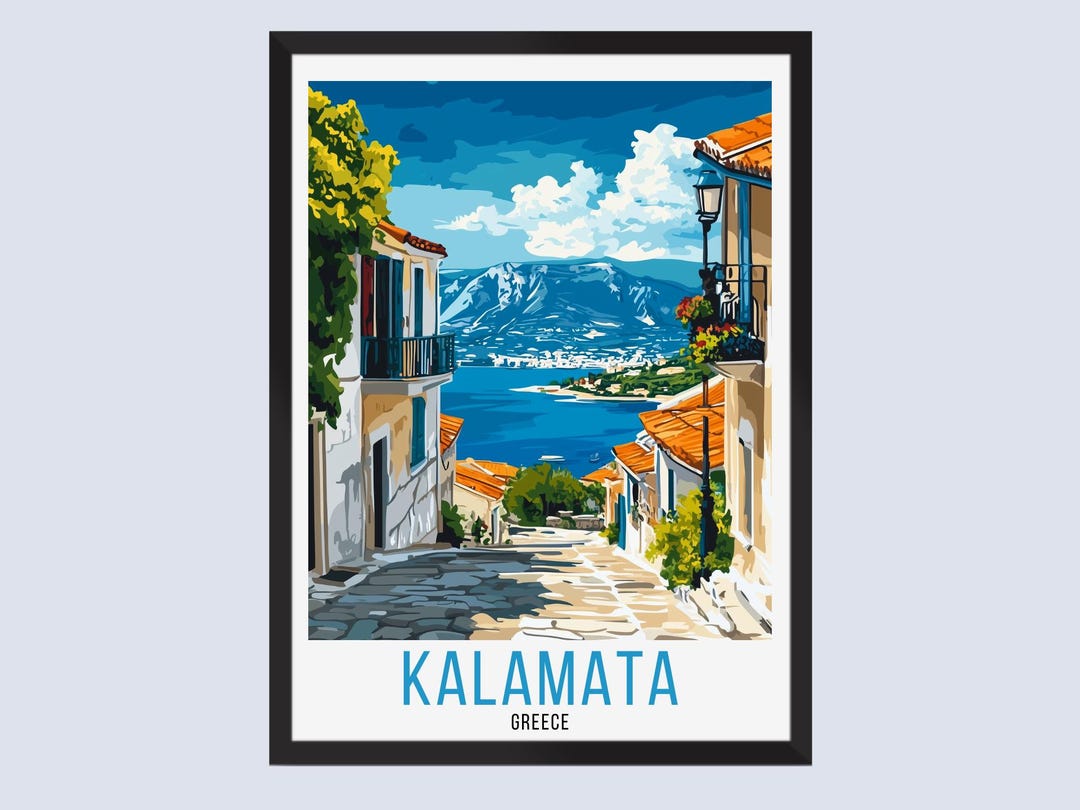 Kalamata Greece Travel Poster, Kalamata Greece Travel Print, Kalamata ...