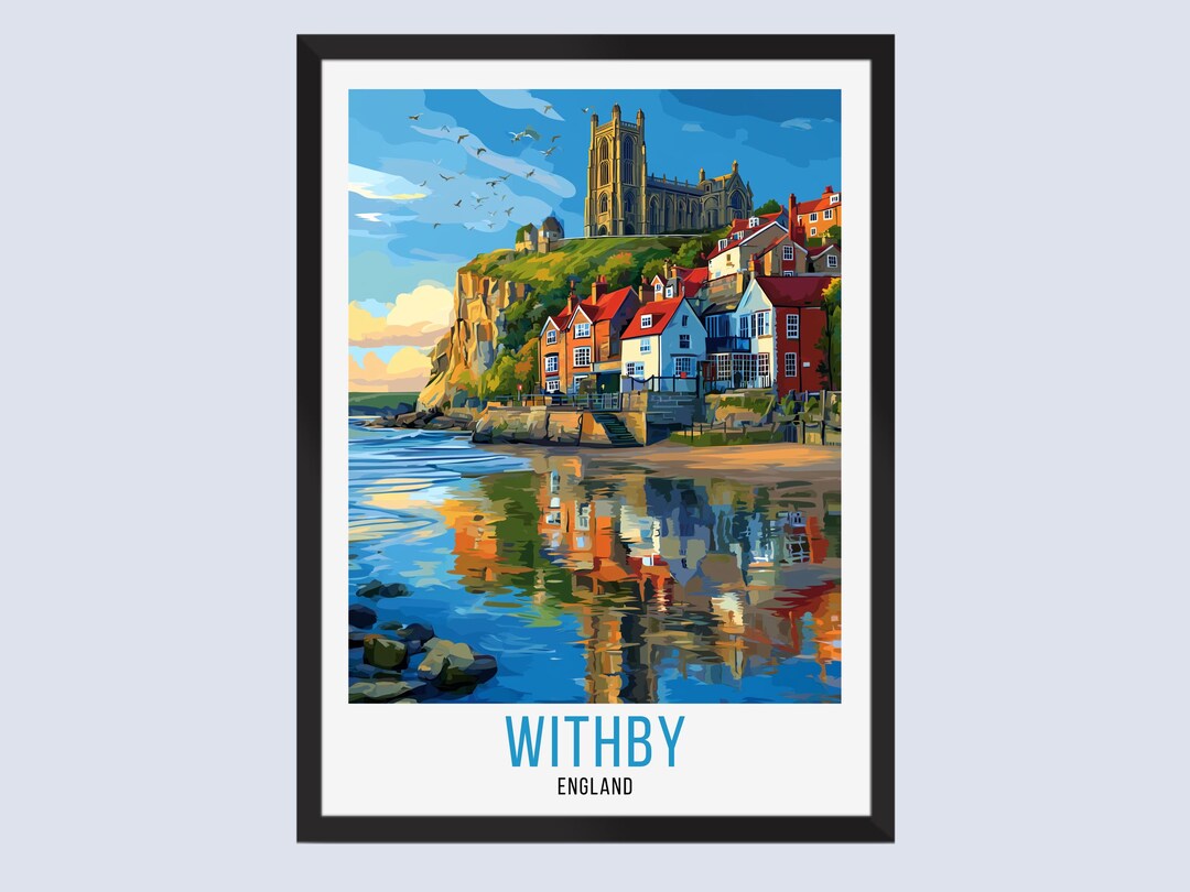 Whitby England Travel Poster, Whitby England Travel Print, Whitby ...