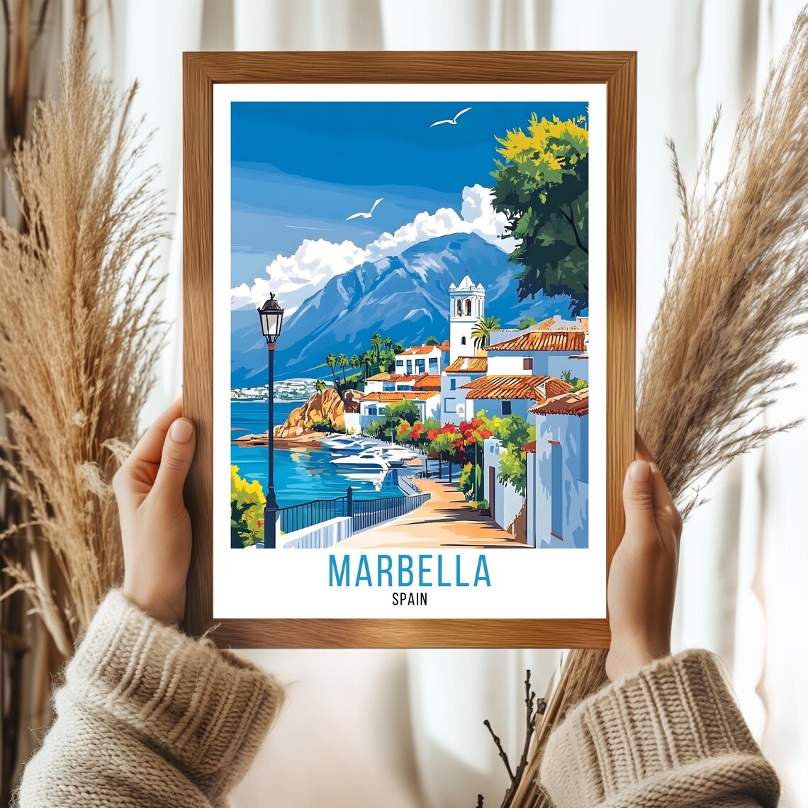 Marbella Travel Poster, Marbella Spain Travel Poster, Marbella Spain ...