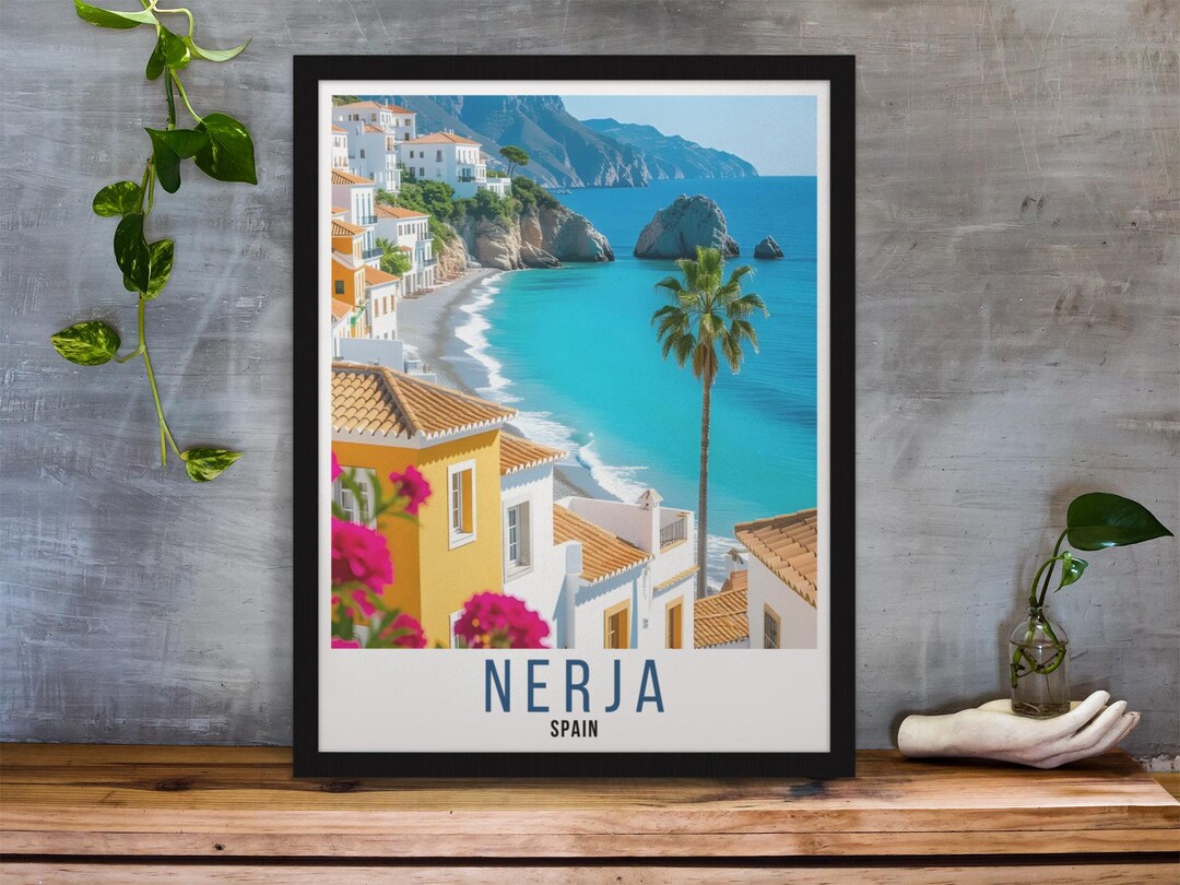 Nerja Spain Travel Print, Nerja Wall Art, Nerja Spain Poster, Nerja ...