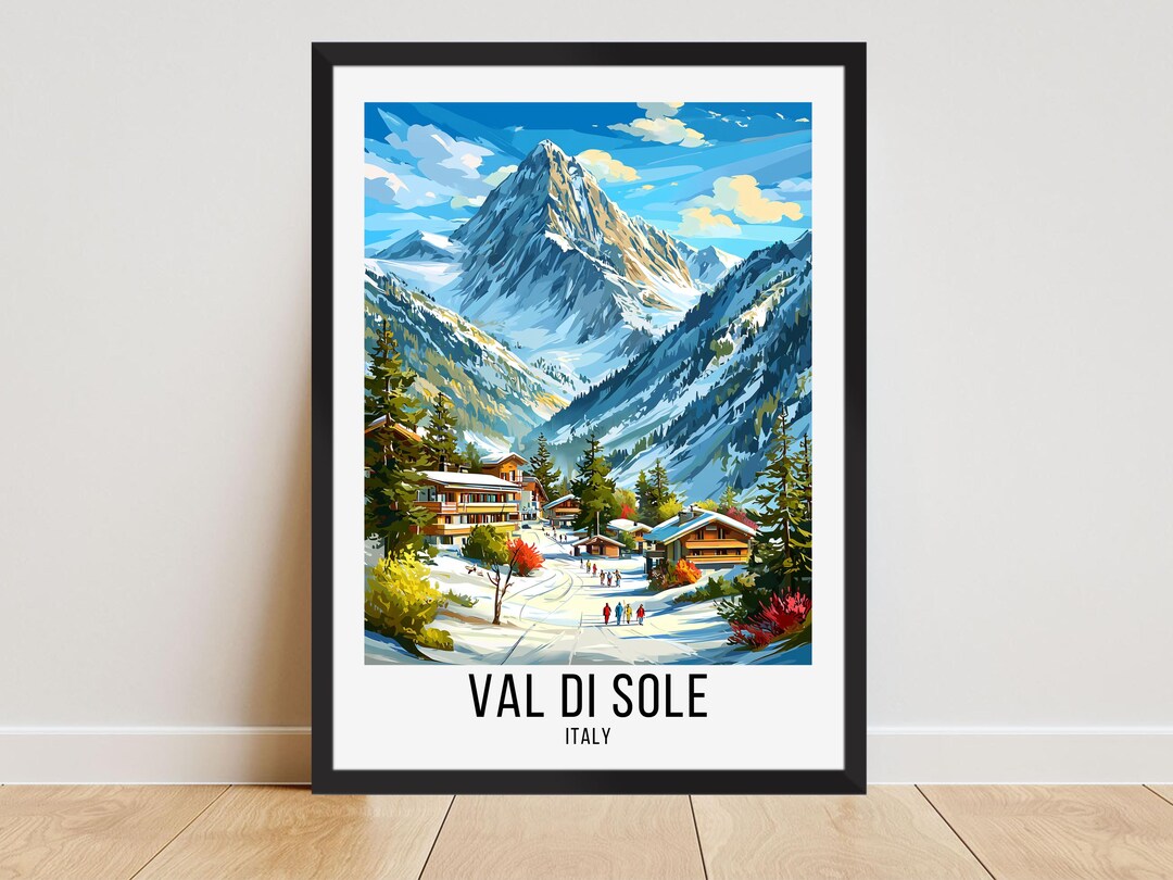 Val Di Sole Resort Poster, Val Di Sole Travel Print, Val Di Sole Wall ...