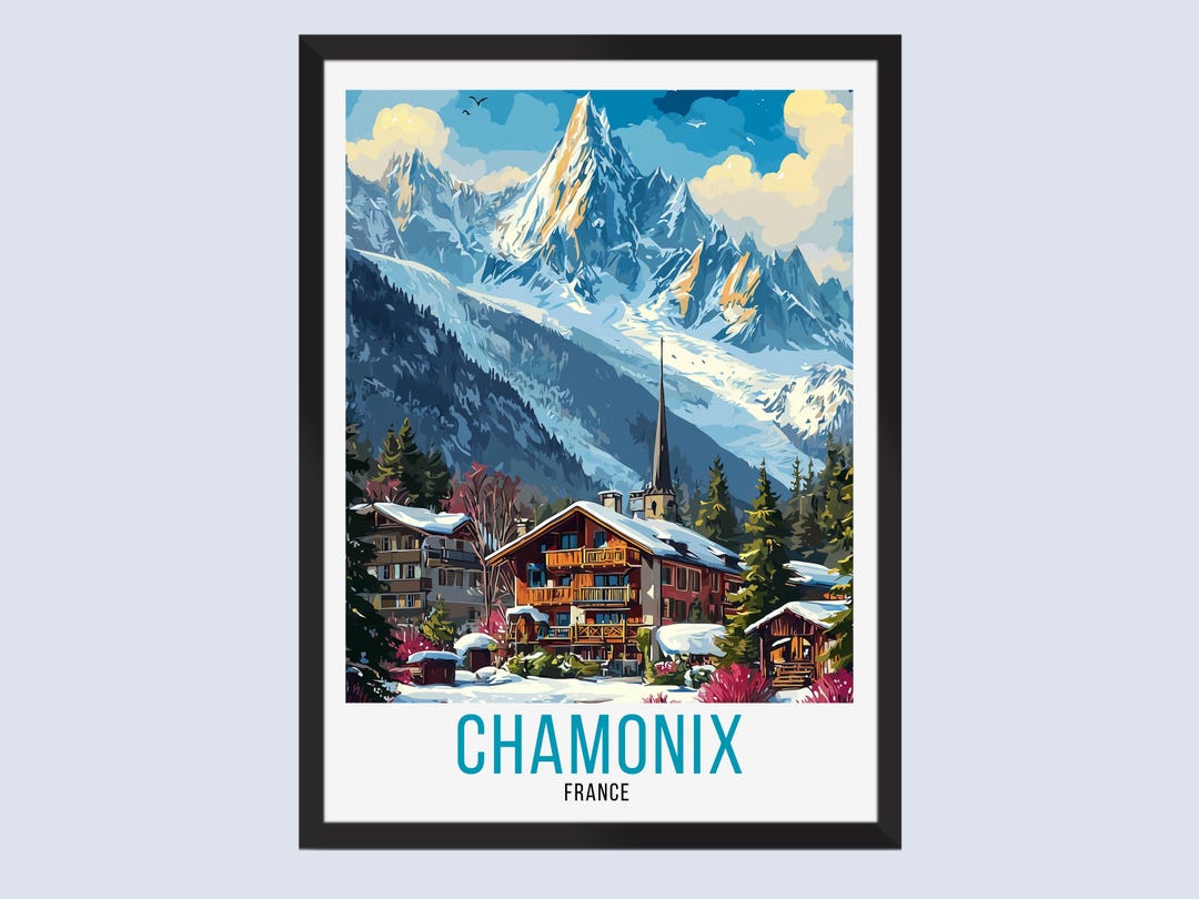 Chamonix France Travel Poster, Chamonix France Travel Print, Chamonix ...