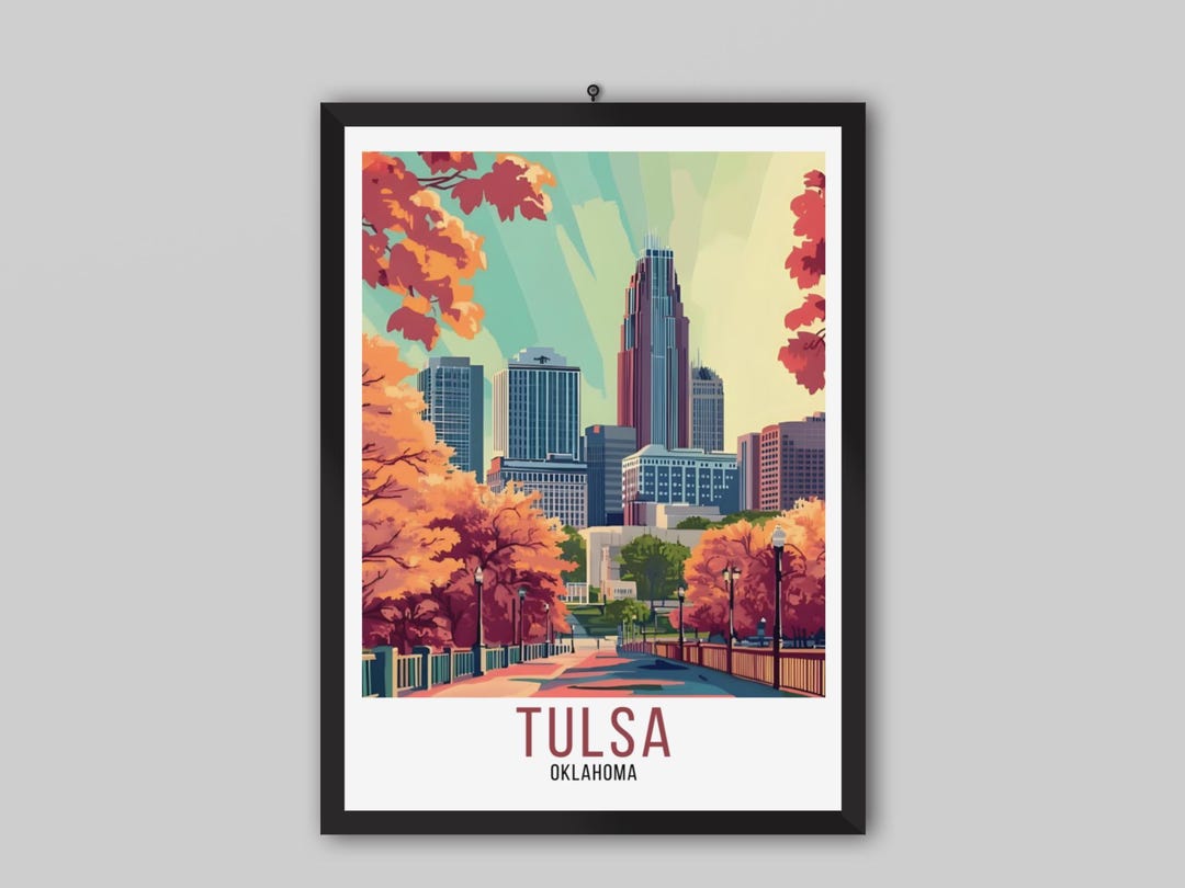 Tulsa Oklahoma Travel Poster, Tulsa Oklahoma Wall Art, Tulsa Oklahoma ...