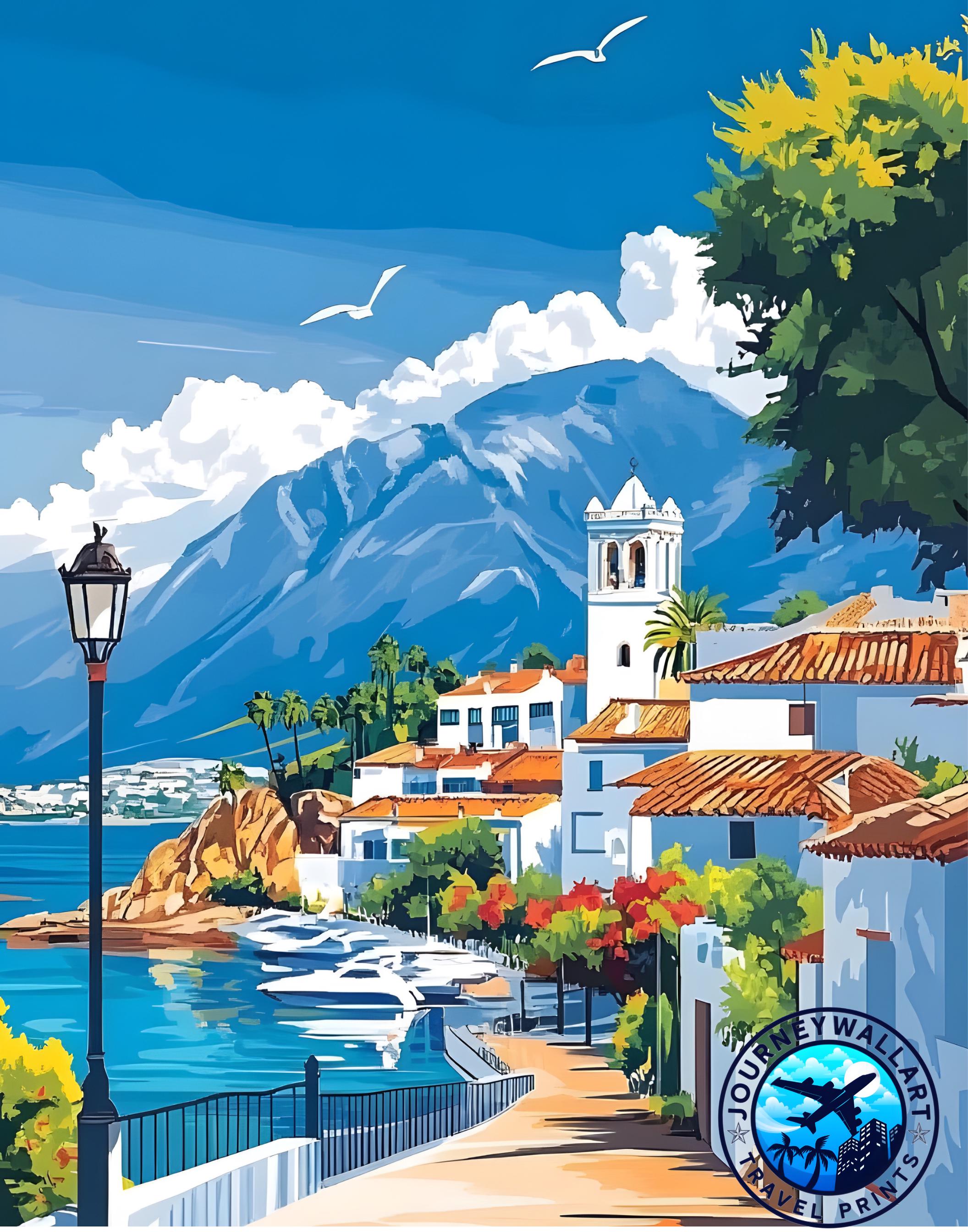 Marbella Travel Poster, Marbella Spain Travel Poster, Marbella Spain ...
