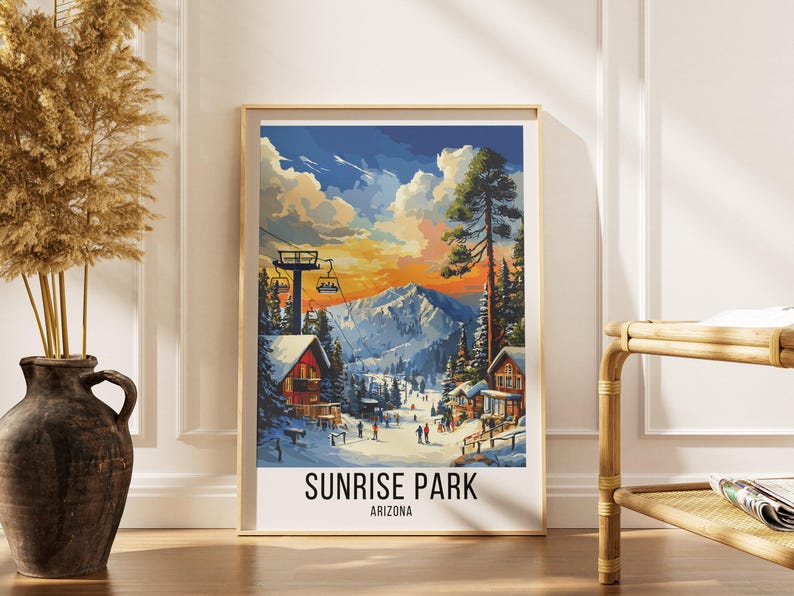 Sunrise Park Travel Poster, Sunrise Park Travel Print, Sunrise Park ...