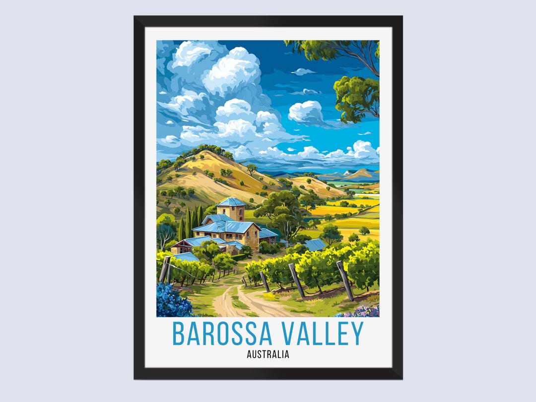 Barossa Valley Travel Poster, Barossa Valley Travel Print, Barossa ...