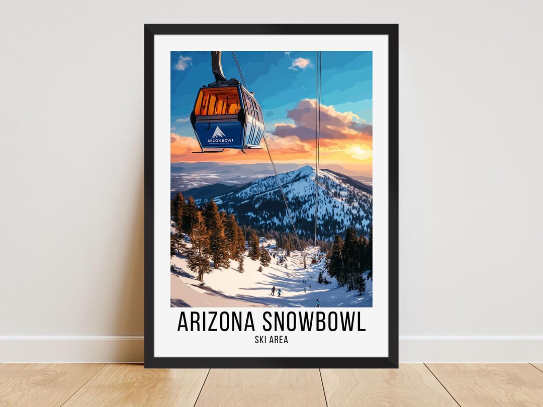 Arizona Snowbowl Travel Poster, Arizona Snowbowl Travel Print, Arizona ...