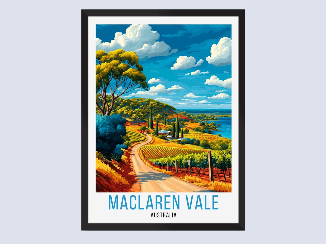 Mclaren Vale Travel Poster, Mclaren Vale Australia Travel Print ...