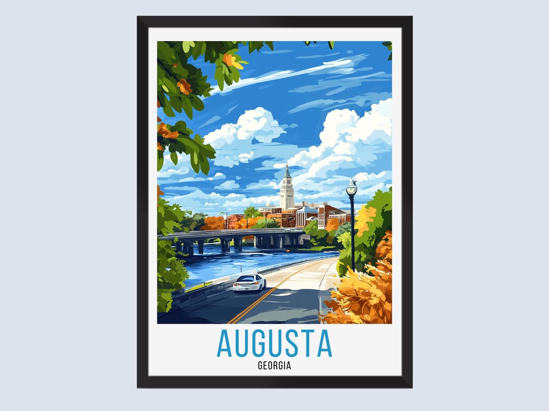 Augusta Georgia Travel Poster, Augusta Georgia Travel Print, Augusta ...