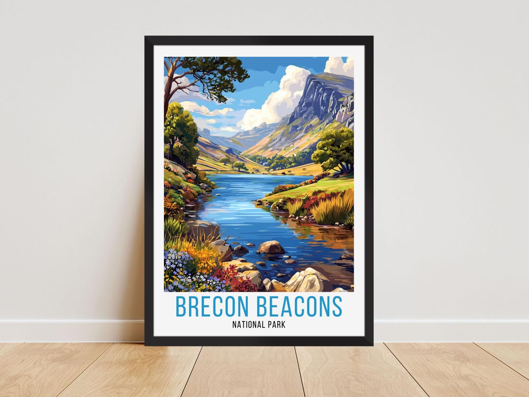 Brecon Beacons Travel Poster, Brecon Beacons Travel Print, Brecon ...