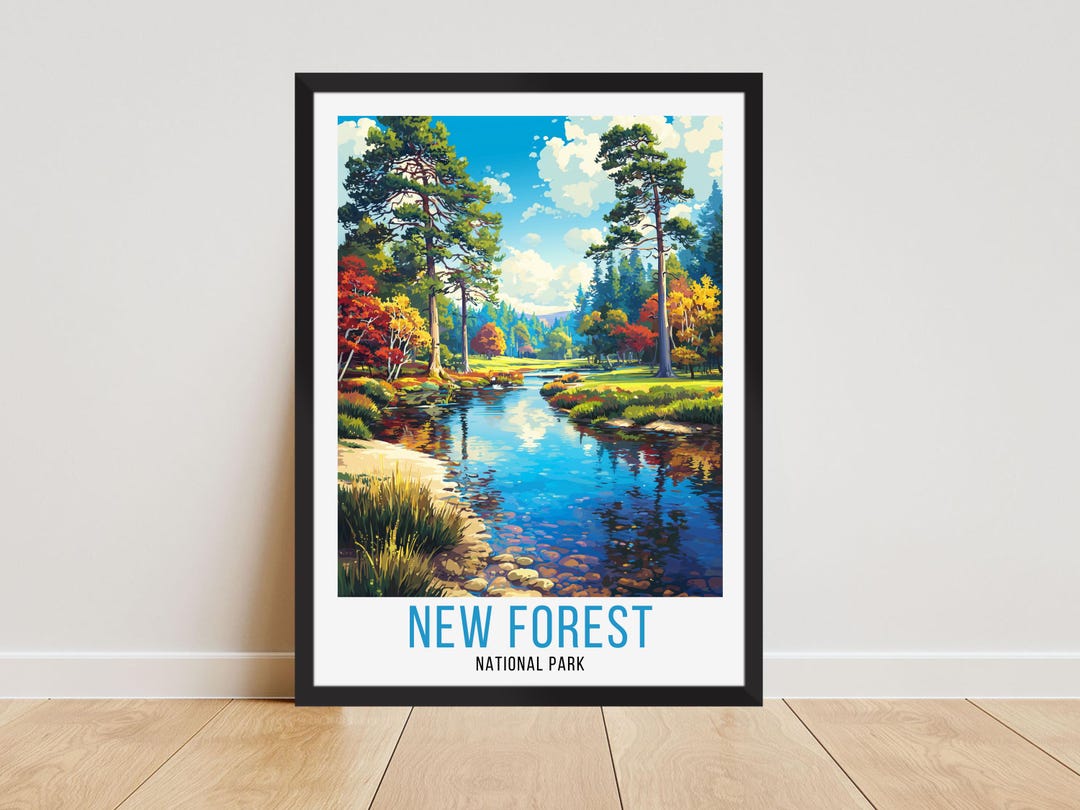 New Forest Travel Poster, New Forest National Park Travel Print, New ...