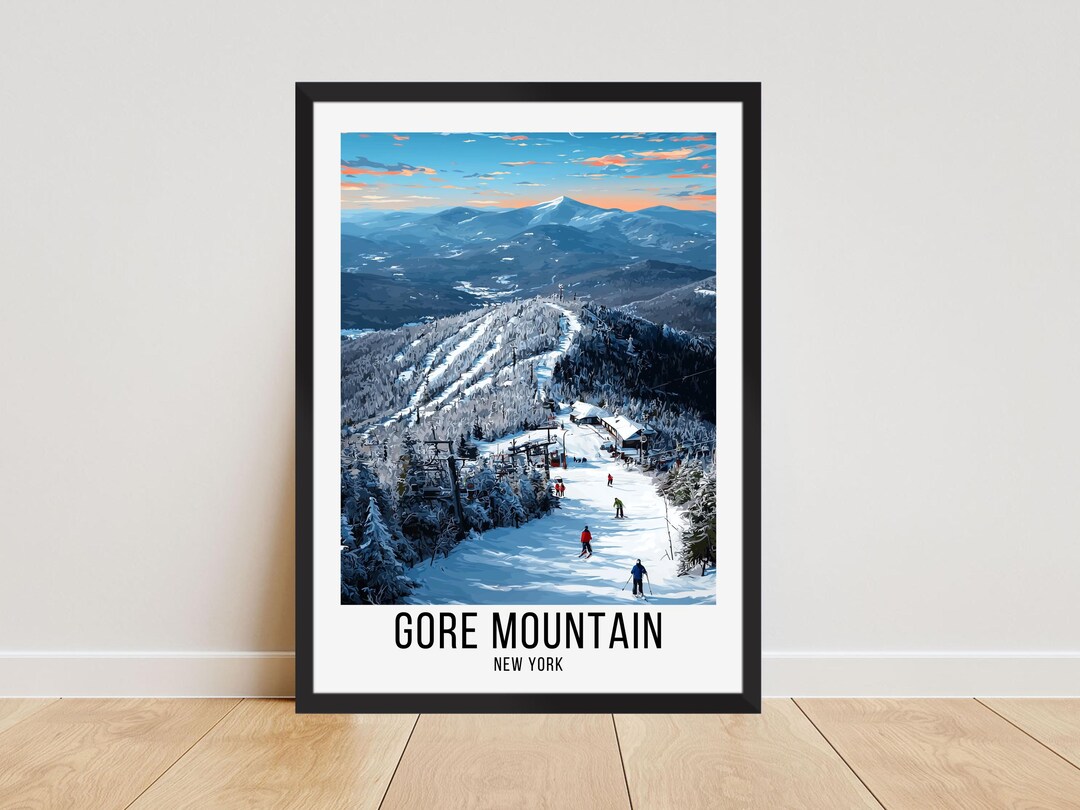 Gore Mountain Travel Poster, Gore Mountain Travel Print, Gore Mountain ...
