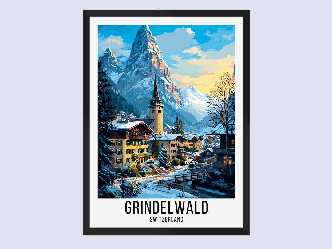 Grindelwald Travel Poster, Grindelwald Travel Print, Grindelwald ...
