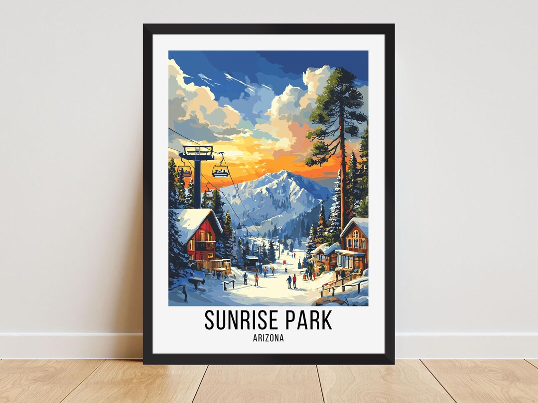 Sunrise Park Travel Poster, Sunrise Park Travel Print, Sunrise Park ...