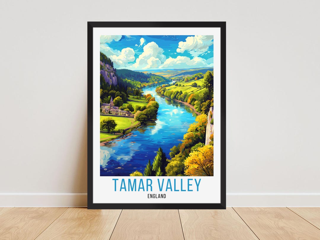Tamar Valley Travel Poster, Tamar Valley Travel Print, Tamar Valley ...