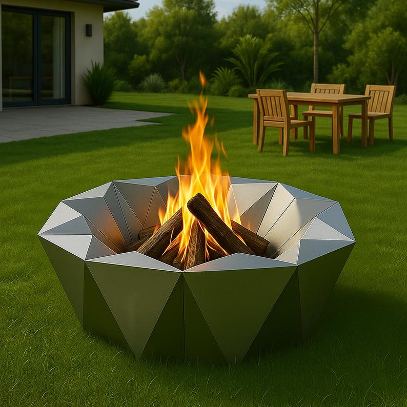 Quartz Fire Pit | 80x80x57cm DXF SVG AI Files Cnc, Laser, Plasma Cut ...