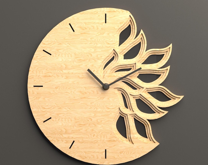 Phoenix Wall Clock Layered SVG DXF 3D Laser Cut File for Cricut ...