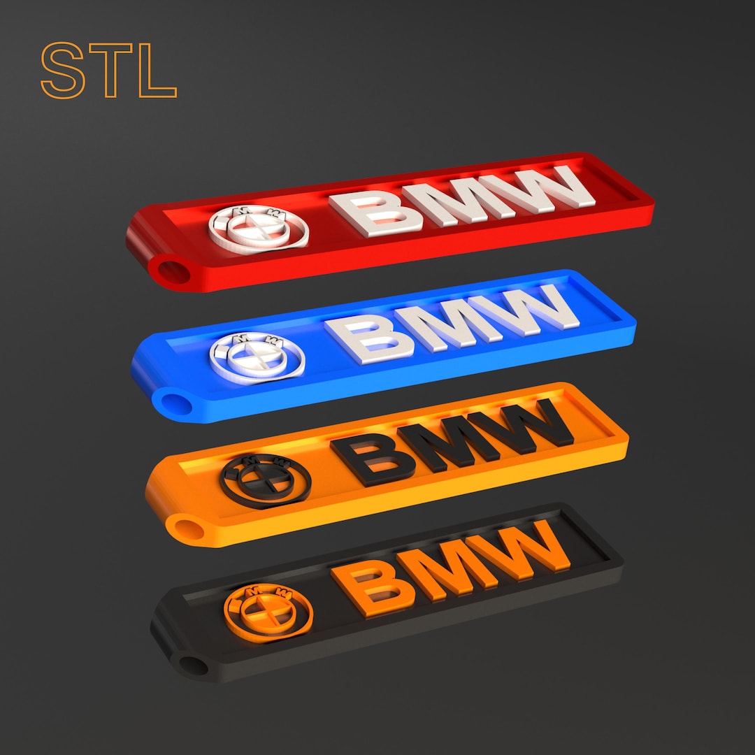 3D Printing Digital STL File BMW Keychain, Keychain, Keyring (digital ...