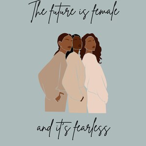 The Future is Female Poster | Empowering Feminine Wall Art for Modern ...