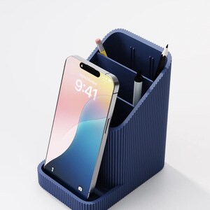Desk Organiser 1 – 3D Printed Office Caddy With Phone Holder, Modern ...