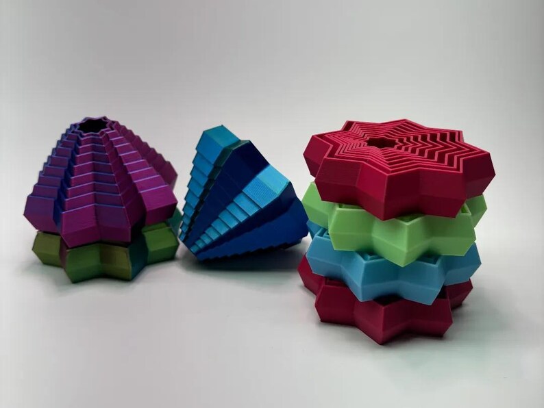 Fidget Star – 3D Printed Geometric Spinner, Stress Relief Toy, Sensory ...