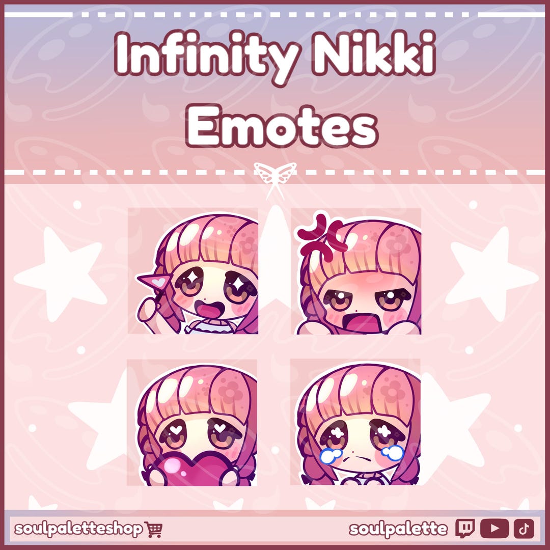 Infinity Nikki Twitch Emote Pack | Cute Twitch Emotes | Discord ...