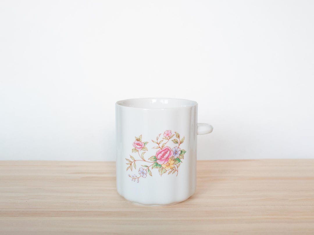 Vintage 1988 FTDA Porcelain Canister | Floral Ceramic Jar Vase | Made ...