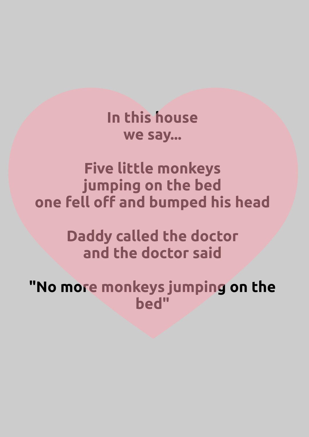 Five Little Monkeys- Daddy - Etsy