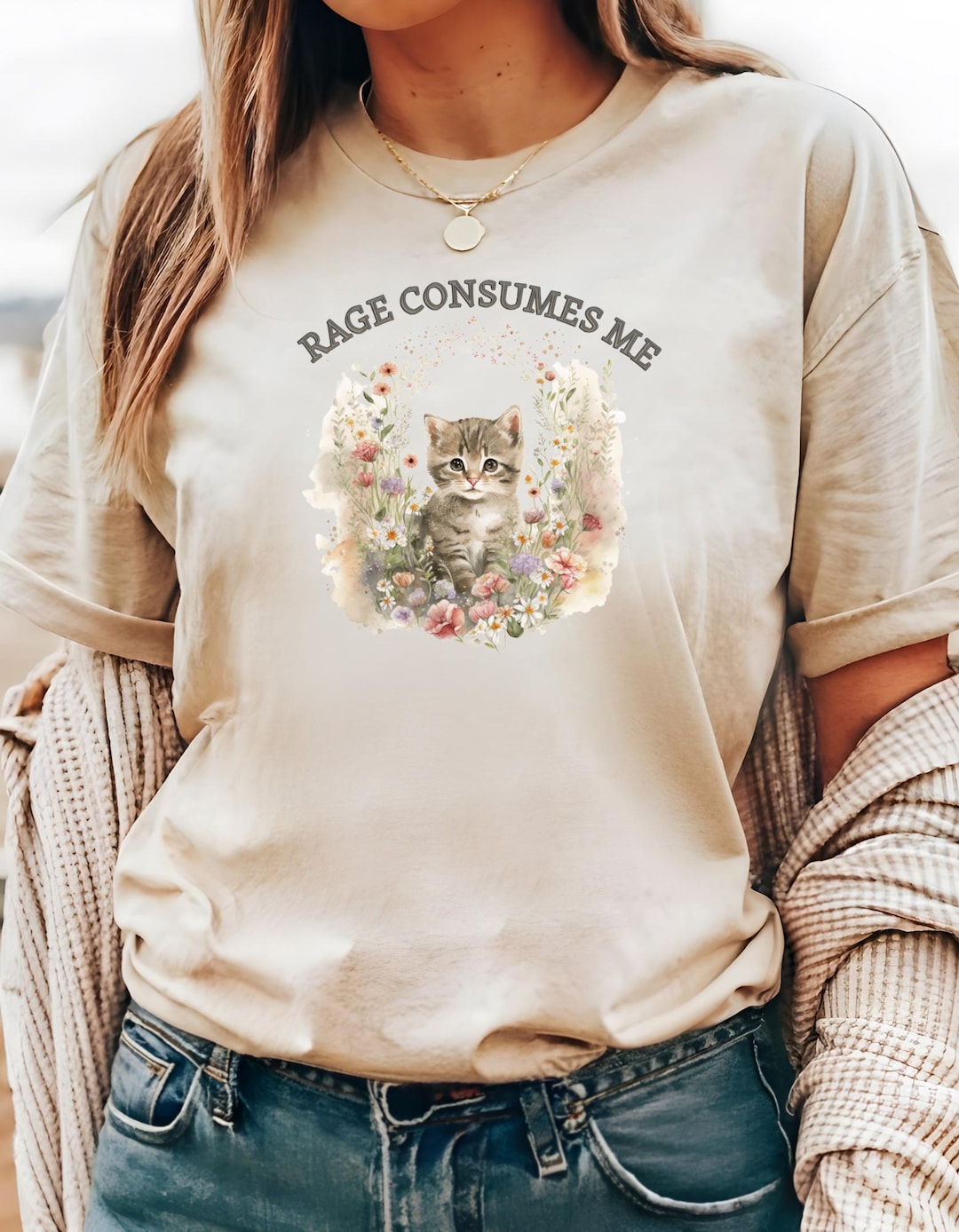 Rage Consumes Me Cat T-shirt: Funny Kitten Meme Tee - Etsy