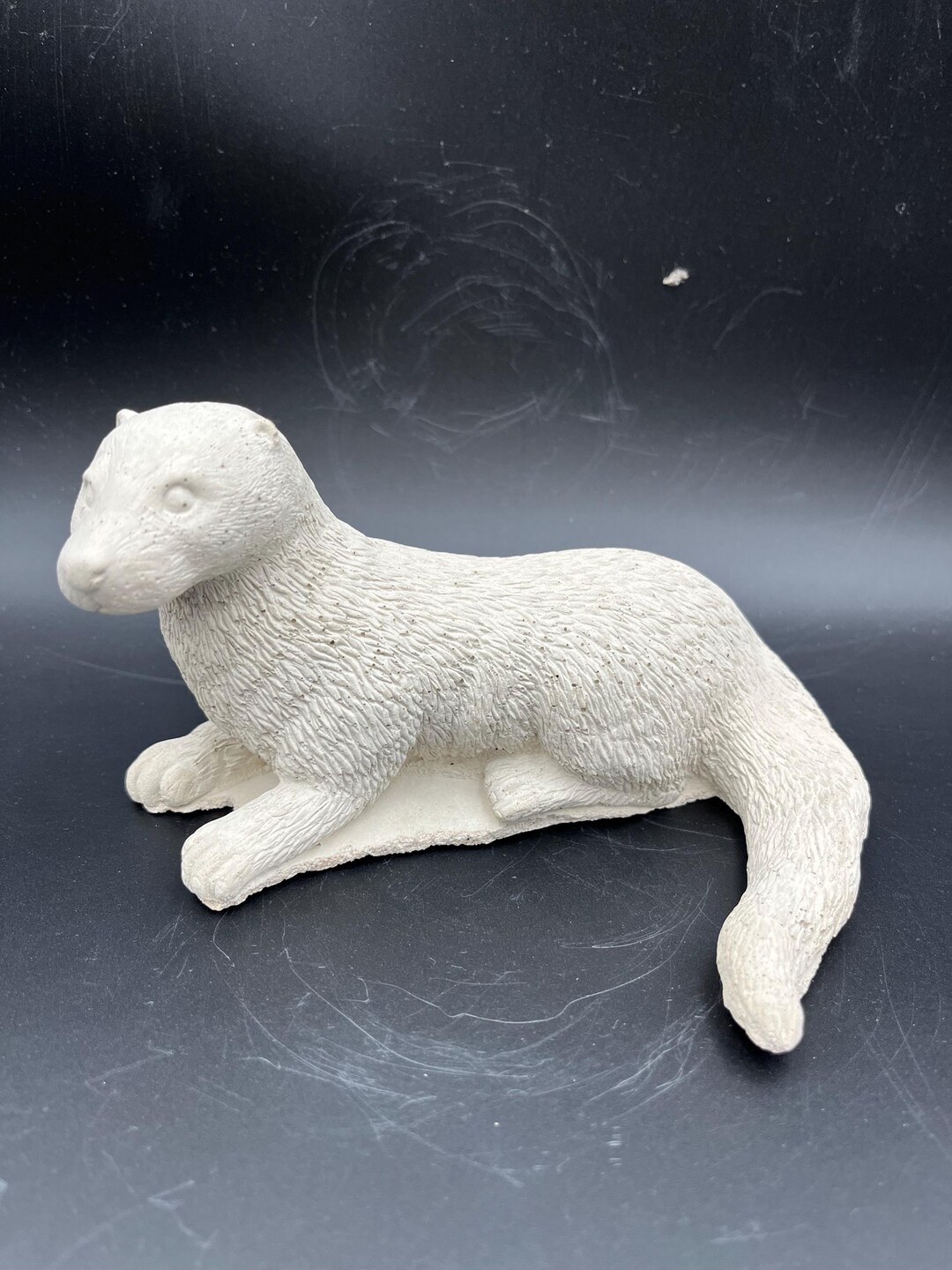 Otter Laying Cast Stone Statue - Etsy