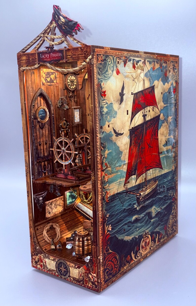 Pirate Ship Book Nook-completed! - Etsy