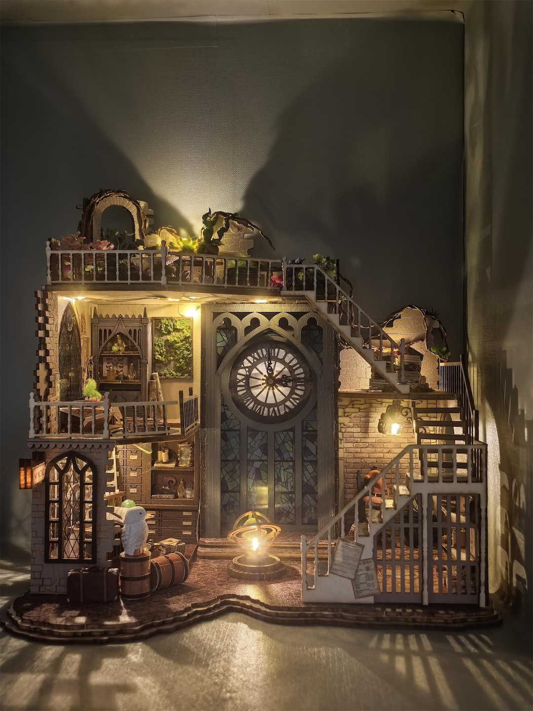 Harry's Wizarding Cottage, Wizard-themed Miniature Bookshelf Insert ...