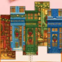 Cozy Holiday Book Lover PNG, Seasonal Bookshop Clipart, Christmas ...